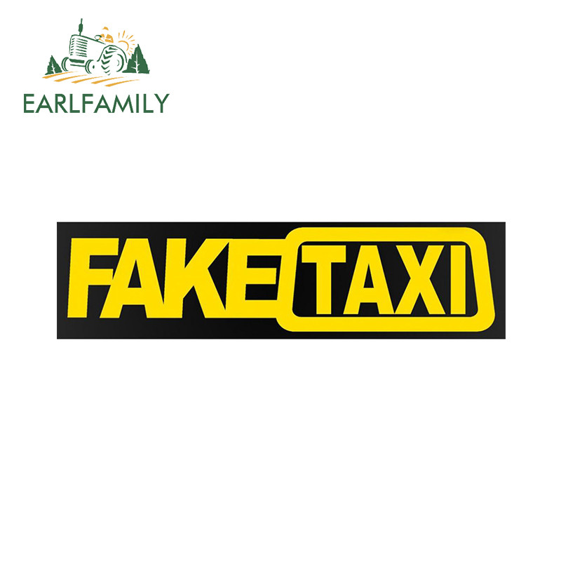 EARLFAMILY 13cm Fake Taxi Warning Car Sticker Scratch-Proof Waterproof ...