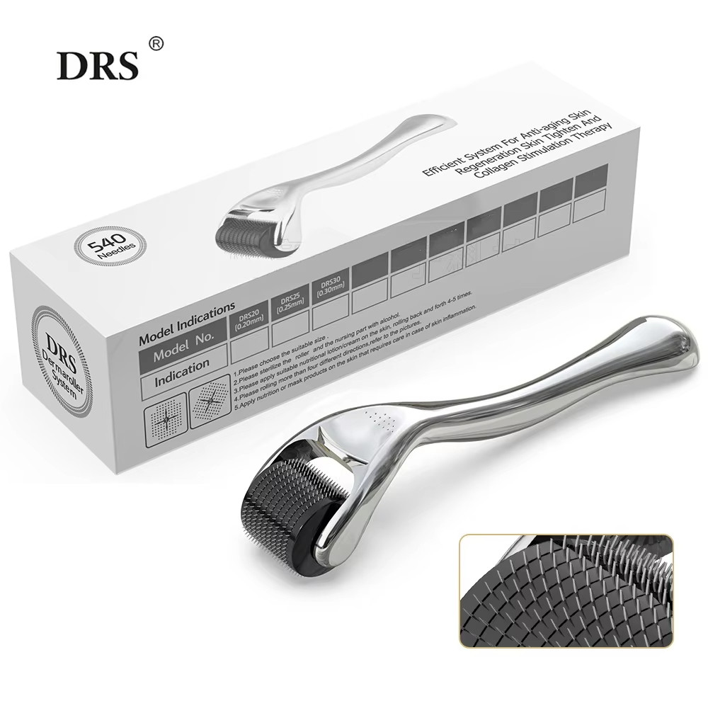 Luxury Silvery DRS 540 Derma Roller Micro Needle Mesotherapy 540 Pins ...