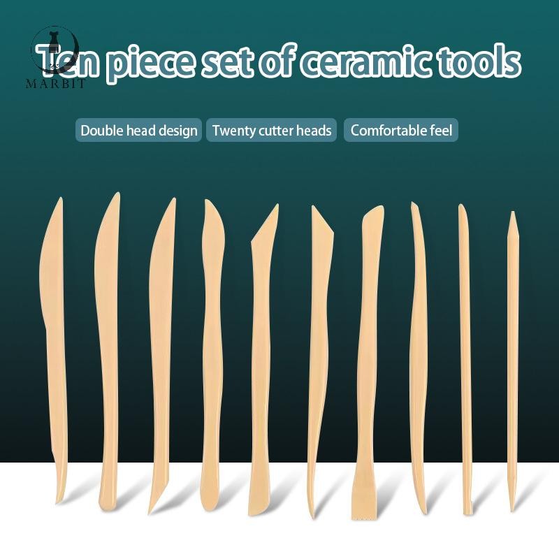 Marbit 10 Pcs Clay Sculpture Tool Set Carving Diy /Plastic Pottery ...