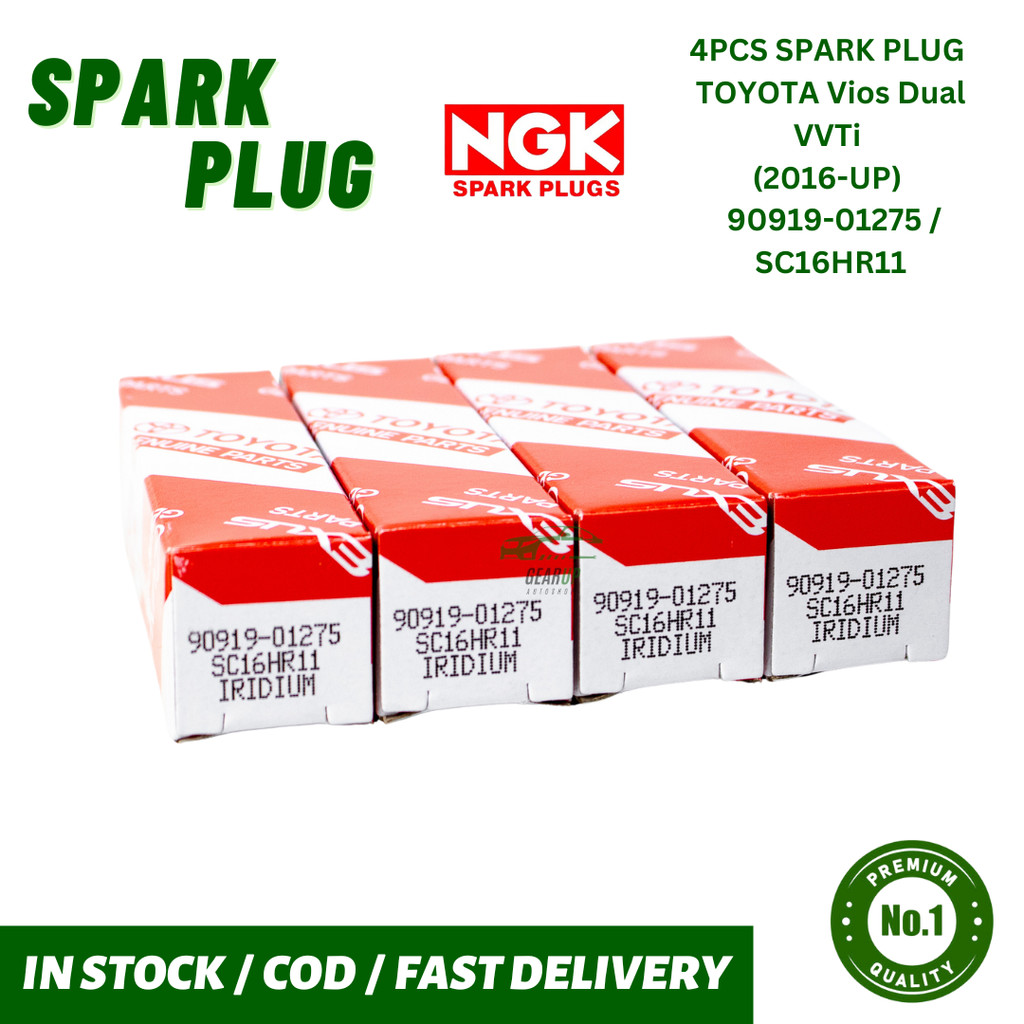 4PCS SPARK PLUG for TOYOTA Vios Dual VVTi (2016-UP) (90919-01275 ...
