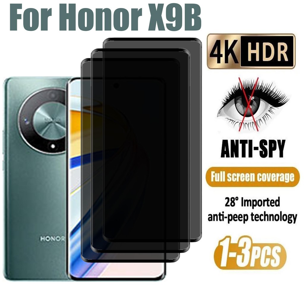 1-3 Pcs Privacy Tempered Glass For Honor X9B 5G Anti-Spy Full Coverage ...