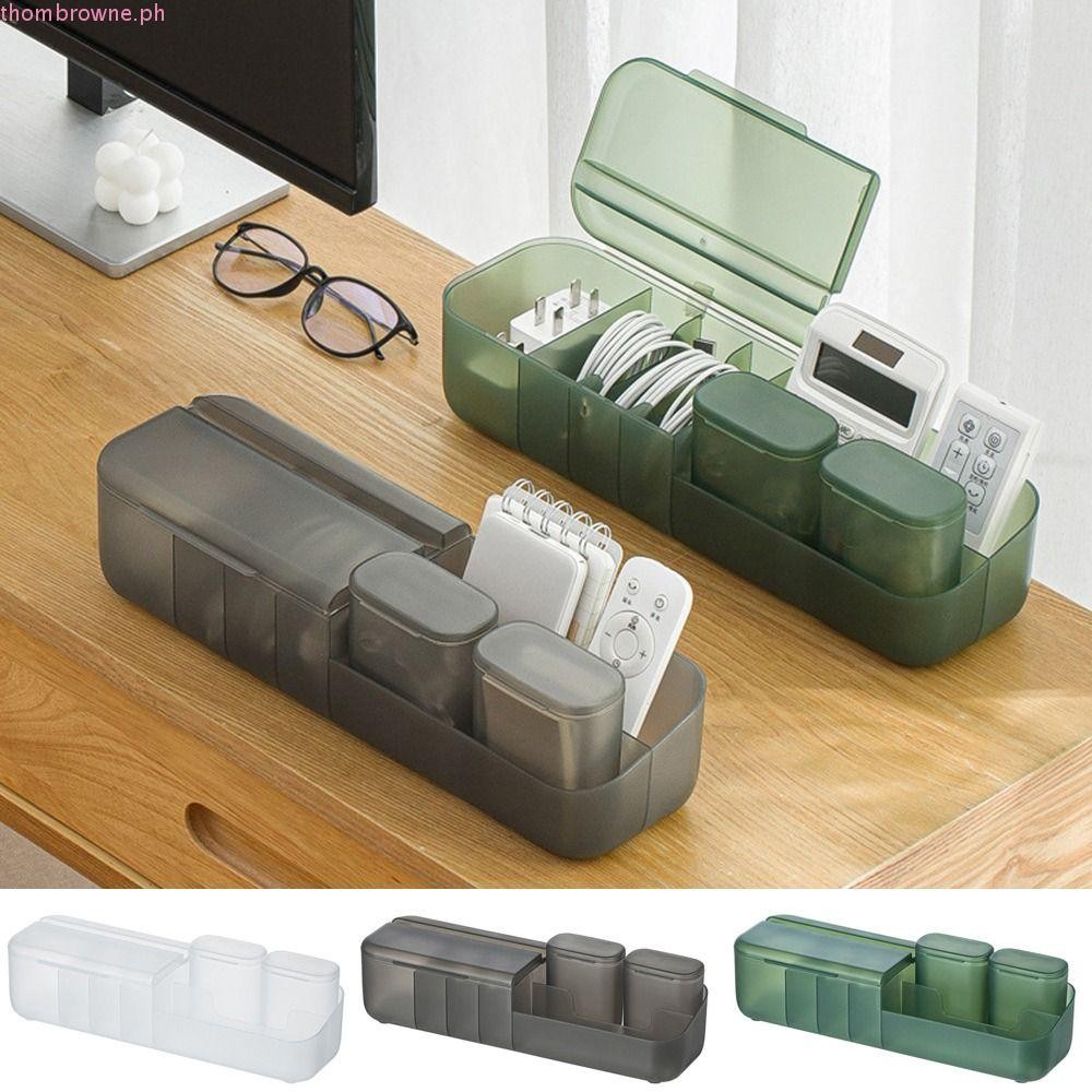 THOMBROWNE Cable Storage Box, Dustproof Reusable Charger Cord Storage ...