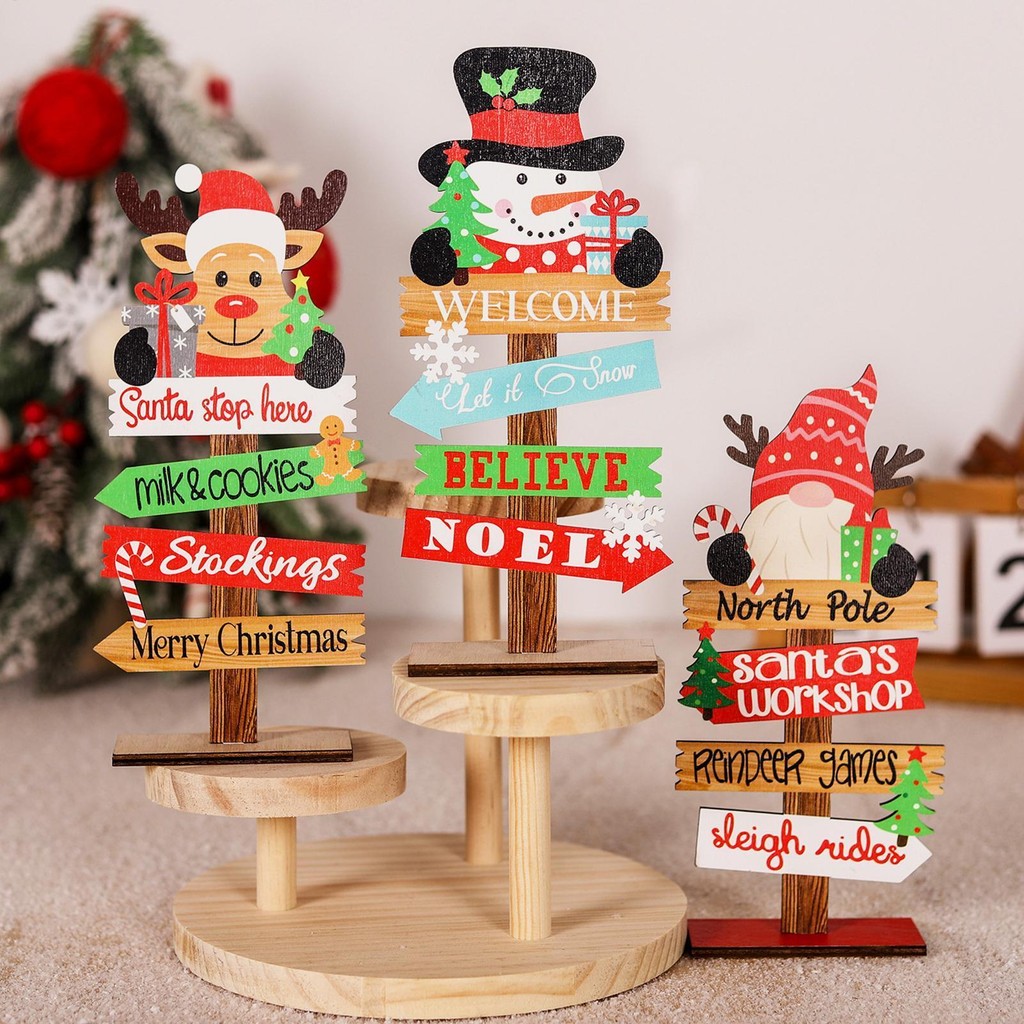 Desktop Christmas Tree Ornaments Rustic Table Centerpieces Tabletop ...