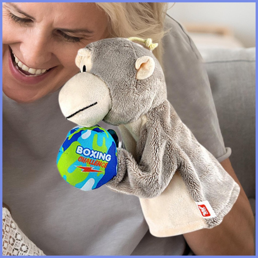 Kids Hand Puppets Boxing Stuffed Animal Puppet with Sound Soft Animal ...