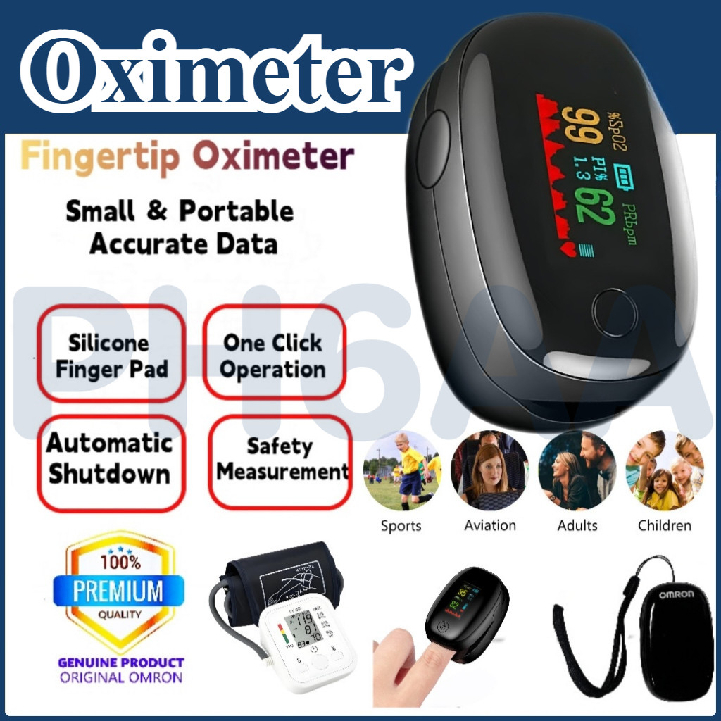 Omron Medical Pulse Oximeter LED digital display screen Portable Fingertip Oxymeter Finger ...