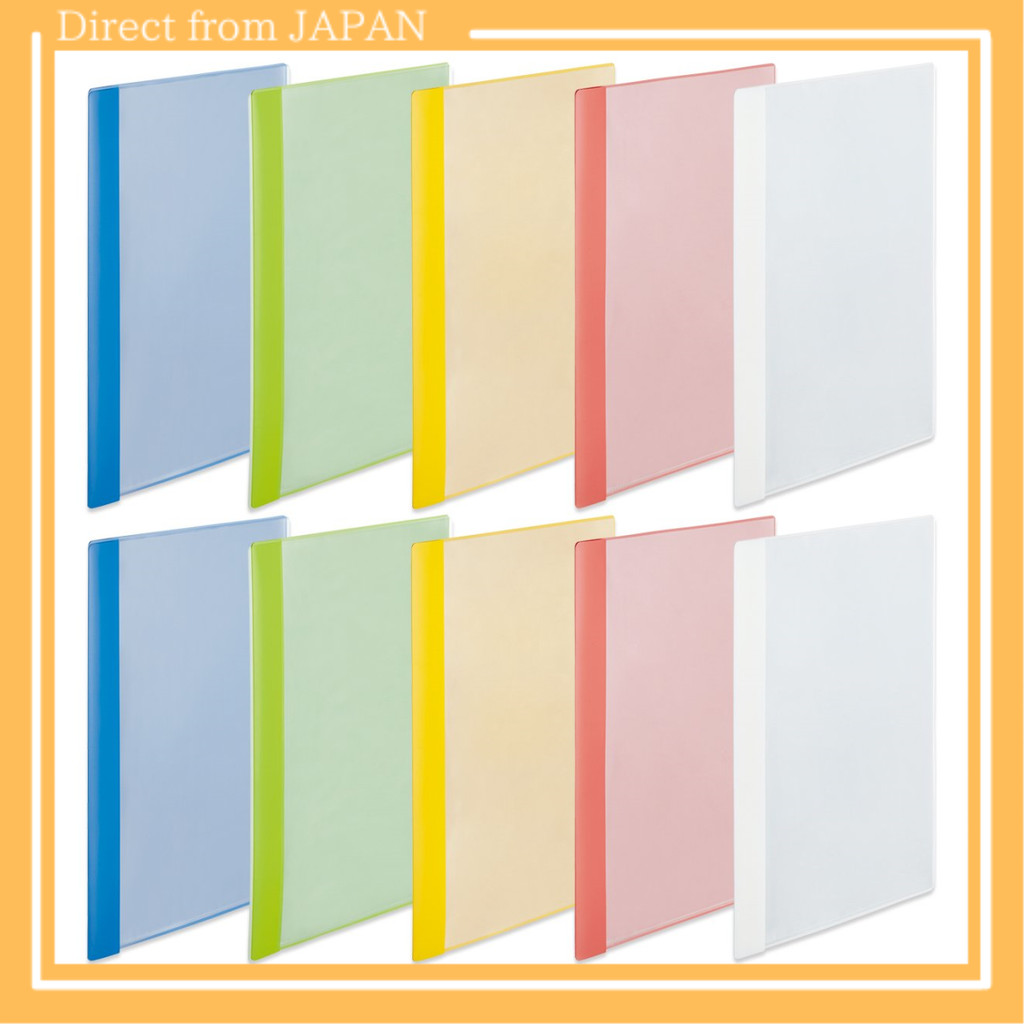 Plus Clear File A4 Slim Type 6P 5 Colors Included 10 Books FL-190CF ,5 ...