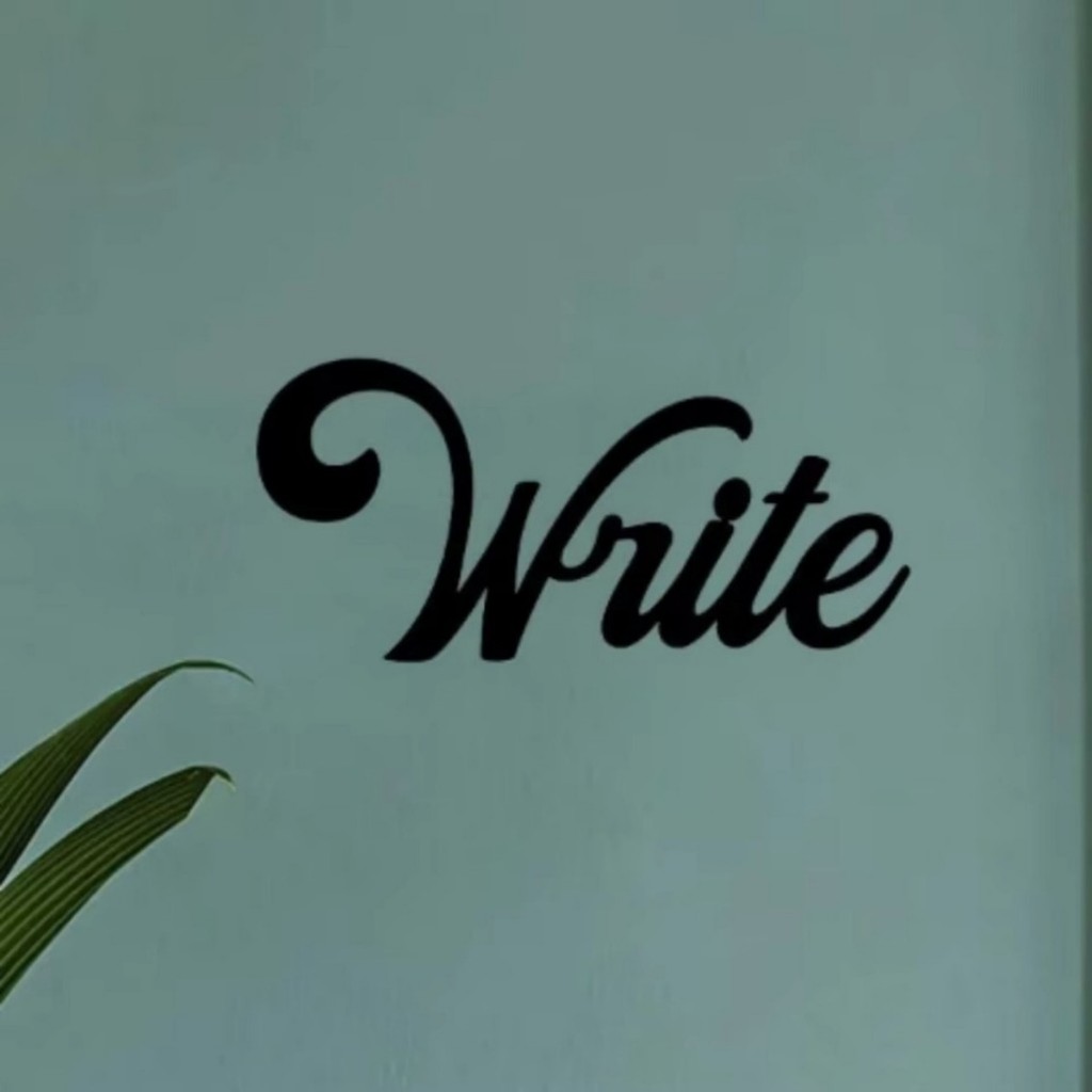 Write Metal Word Wall Sign – Stylish Art Mural for Interior Décor ...
