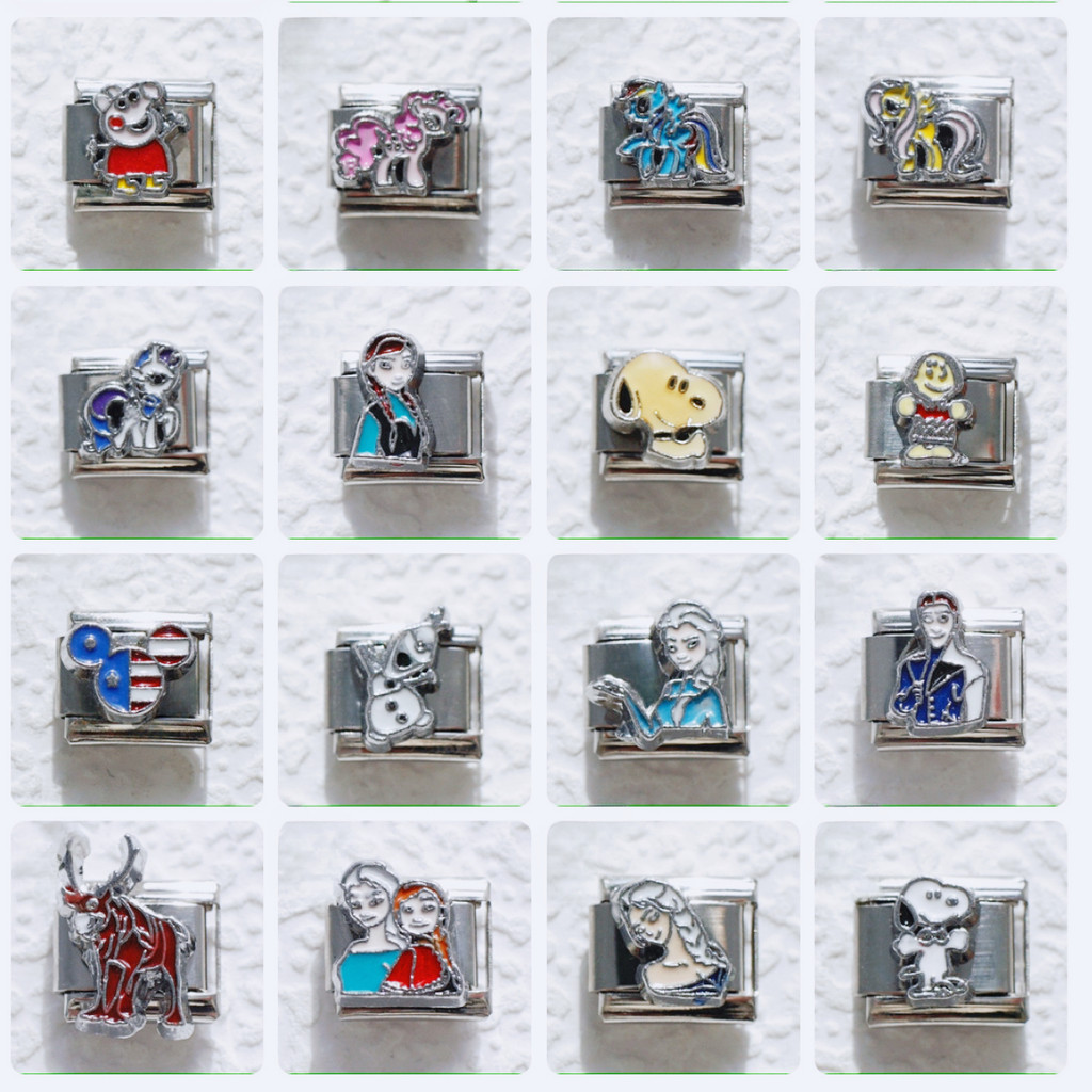 New Model Italian Modular Bracelet DIY Cartoon Character Elastic ...