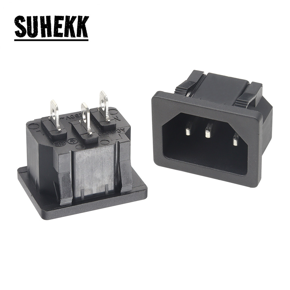 250VAC 10A AC power socket C14 Inlet Power Socket Connector Plug ...