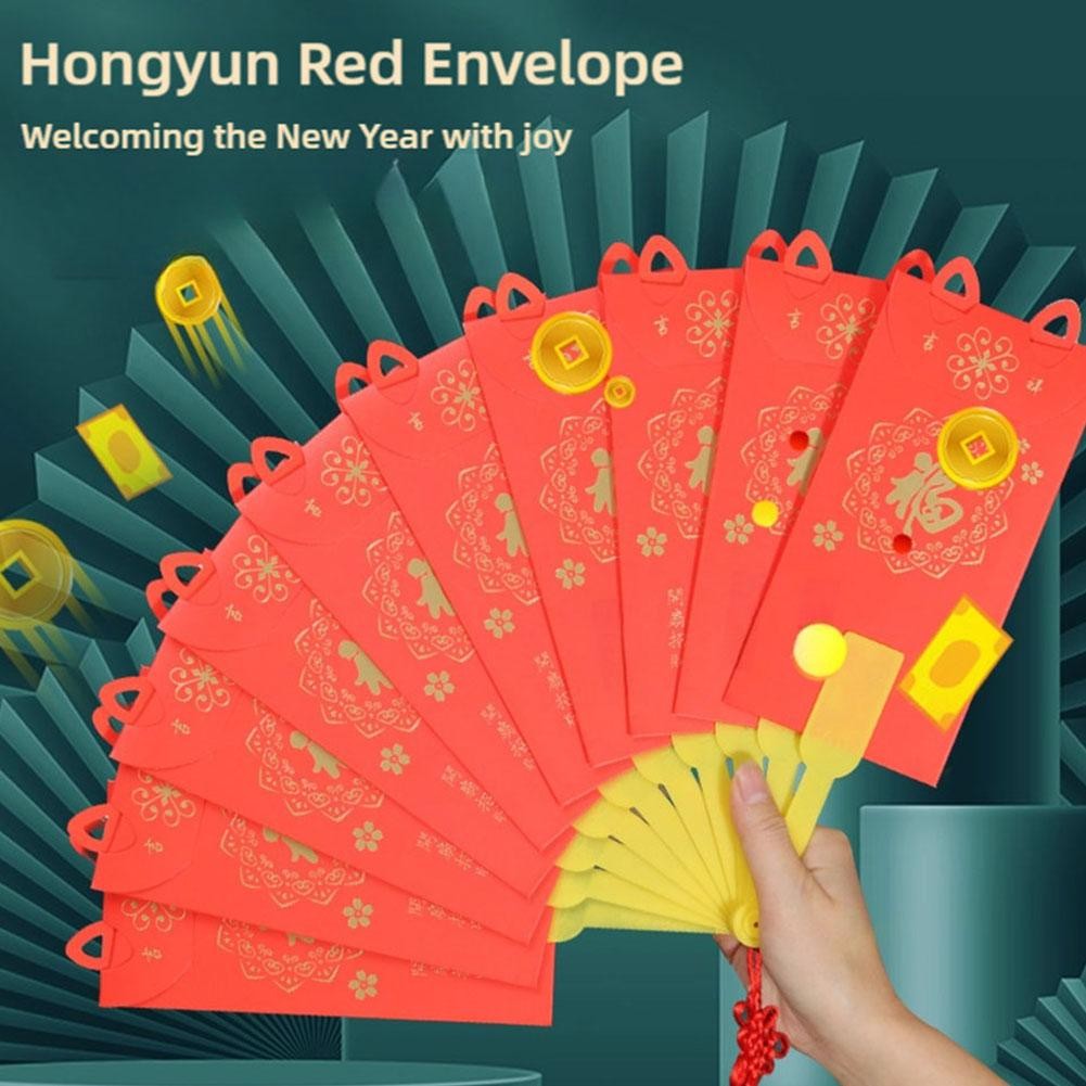 Folding Fan Red Envelope Creative Graduation Gift Fan-shaped Red ...