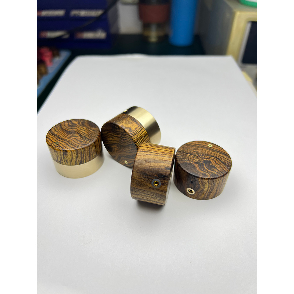 Solid Wood Knobs Copper-Wood Hybrid Knob Guitar Tuners Bass Guitar ...