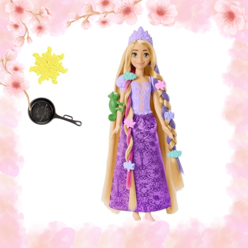 Mattel Disney Princess Rapunzel Hair Styling Set [Doll, Accessories Set ...