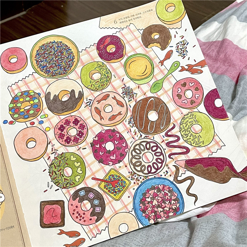 Coloring and the Food Time Coloring Book Coloring Book Doodle Food ...