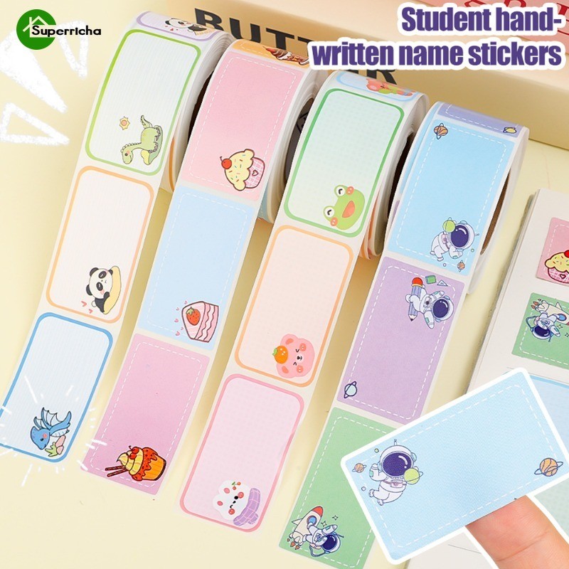 280Pcs/Roll Blank Label Stickers - School Stationery Supplies - Self ...