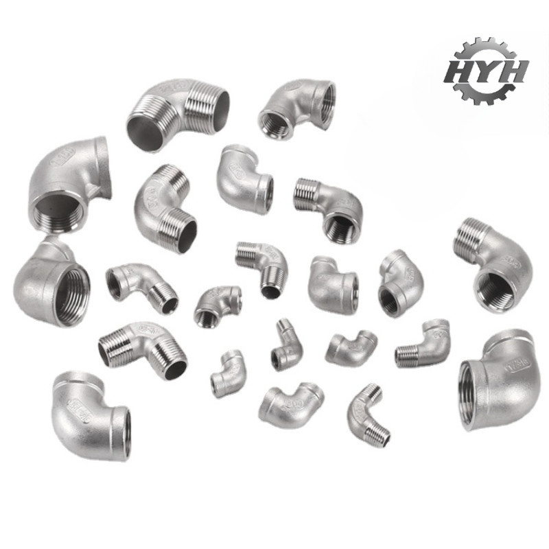 [HYH] 304 Stainless Steel Inner Outer Wire Elbow 90 Degree Variable Diameter Adapter 1/2 Points ...