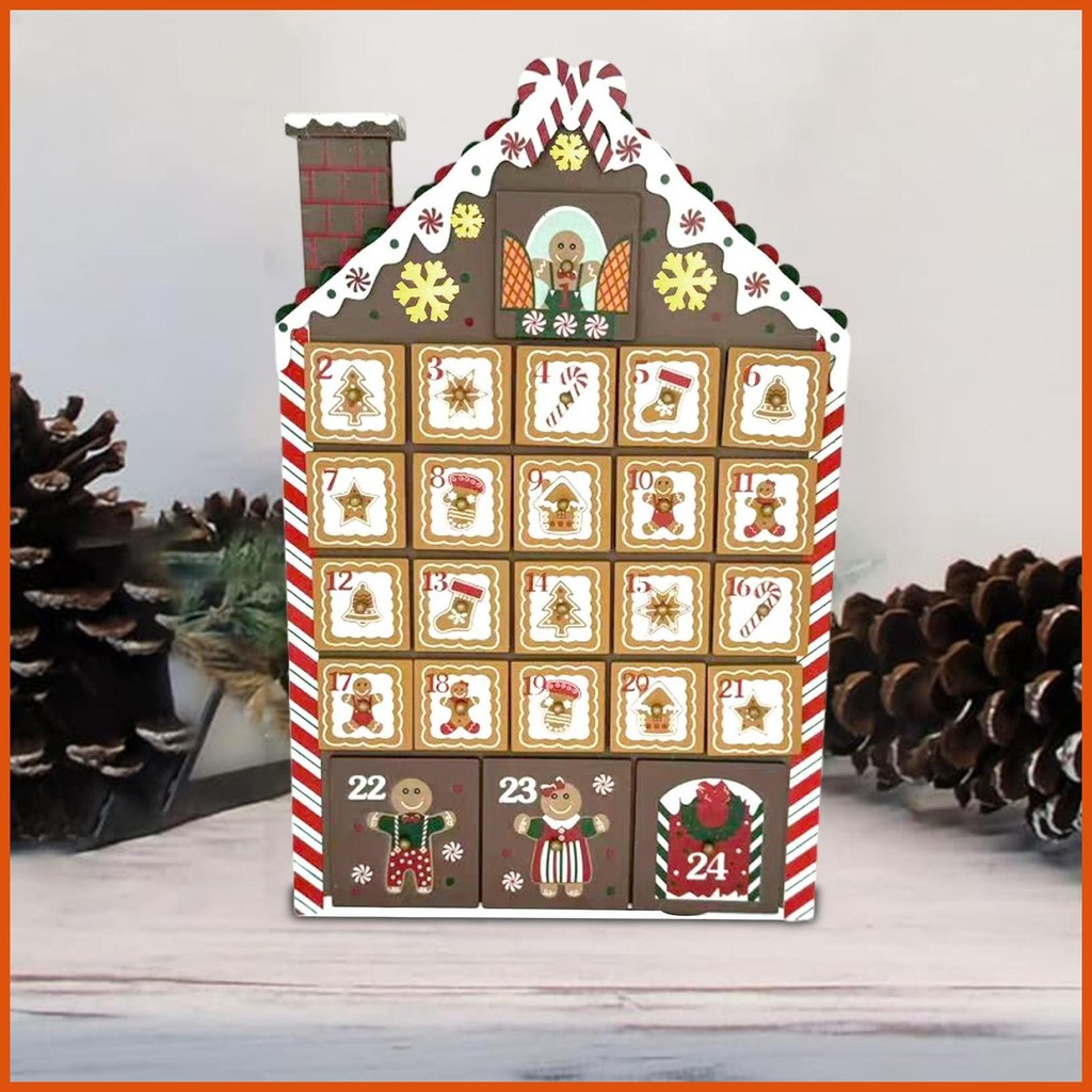 Christmas Countdown Box Reusable Advent Calendars with Built-in Led ...