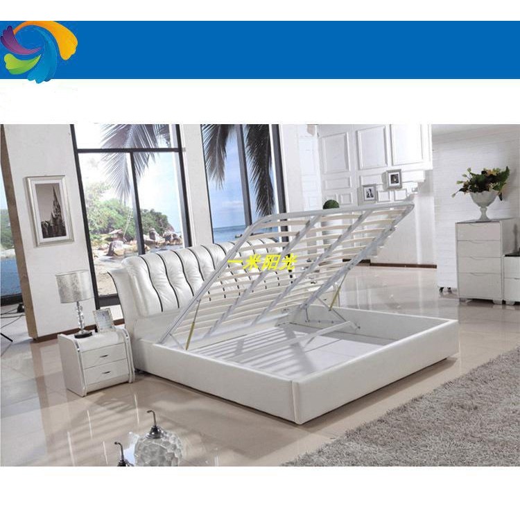 Hydraulic Rod Bed Frame Solid Wood Rib Grills Tatami Pneumatic Rod ...