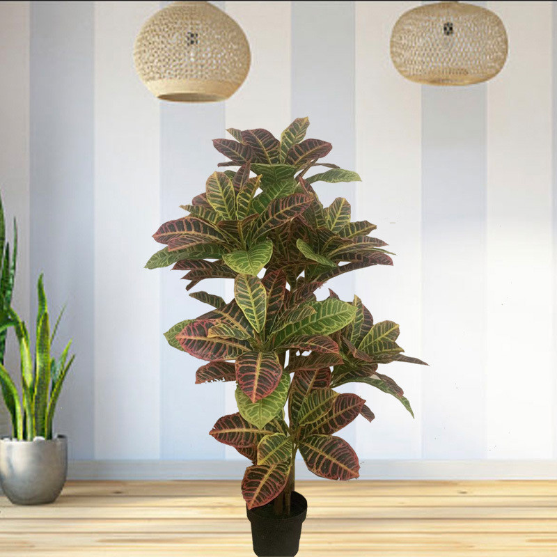 Simulation Codiaeum Variegatum Simulation Color Changing Wood Indoor ...