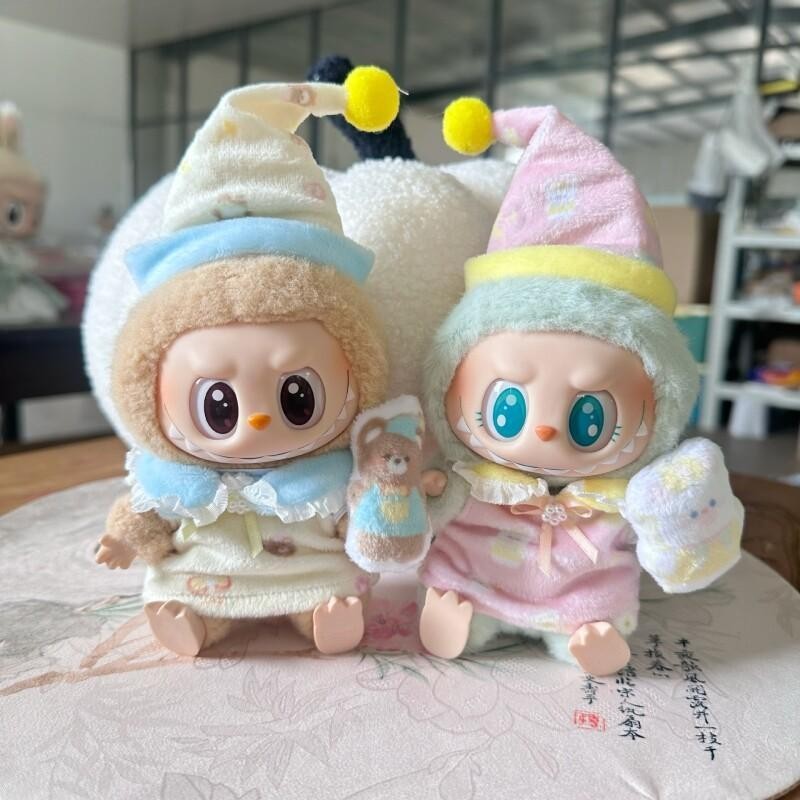 LABUBU Sitting Party Doll Clothes Goodnight Dress Three Piece Set ...