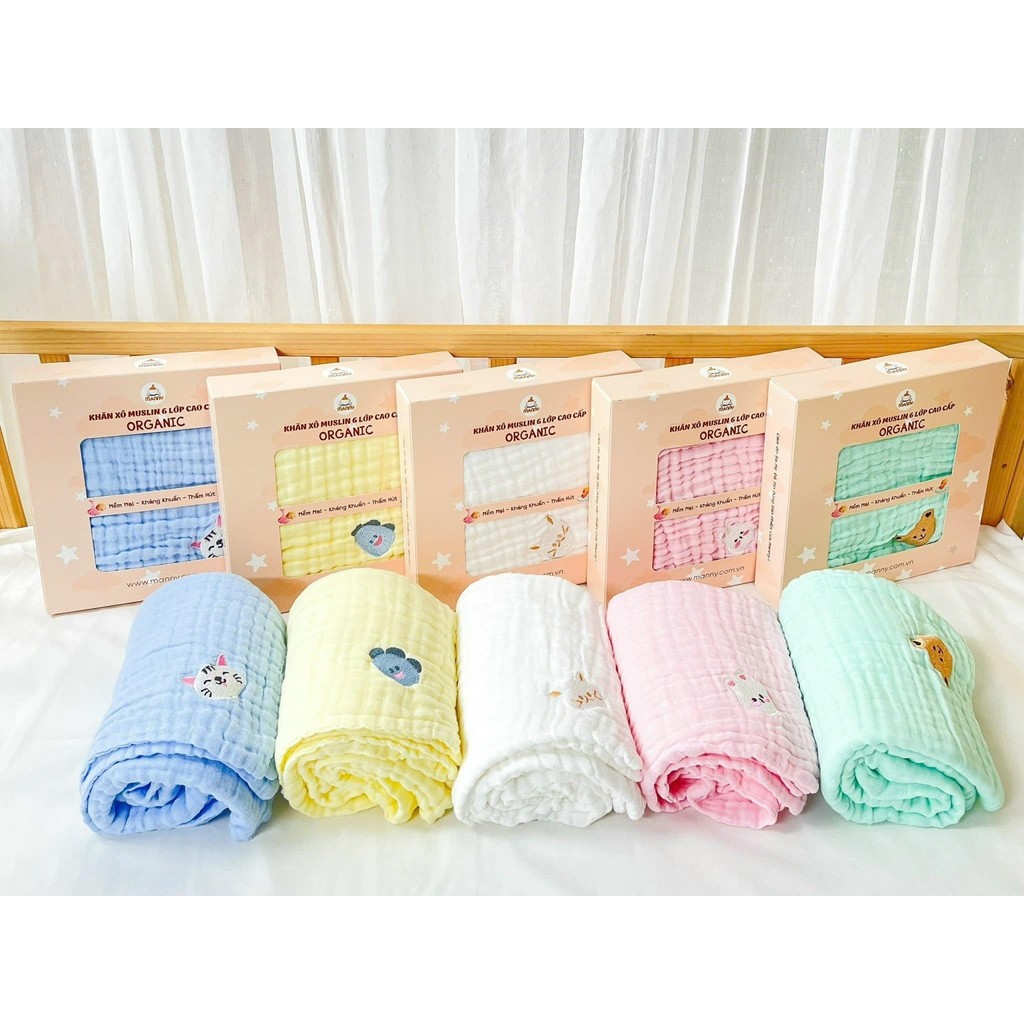 Manny 6-Layer Muslin Wrinkle Bath Towel, Soft, Antibacterial, Good ...