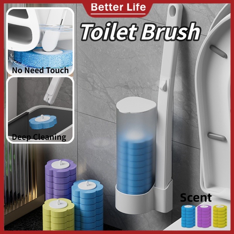 Household Toilet Brush Wall Mounted Disposable Toilet Cleaner System ...
