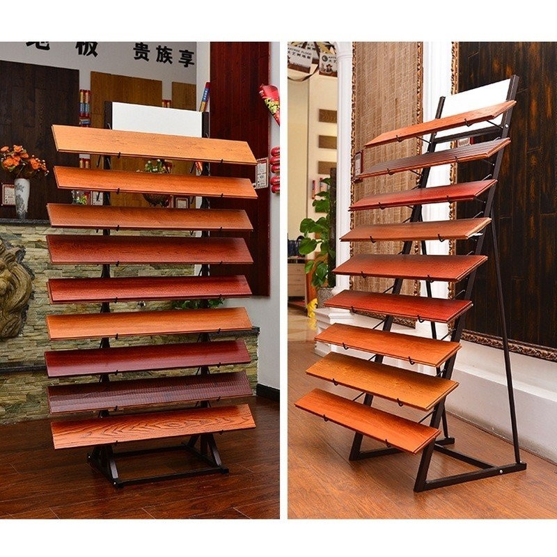 Double-Sided Sample Line Tile Display Stand Baseboard Wood Floor/Single ...