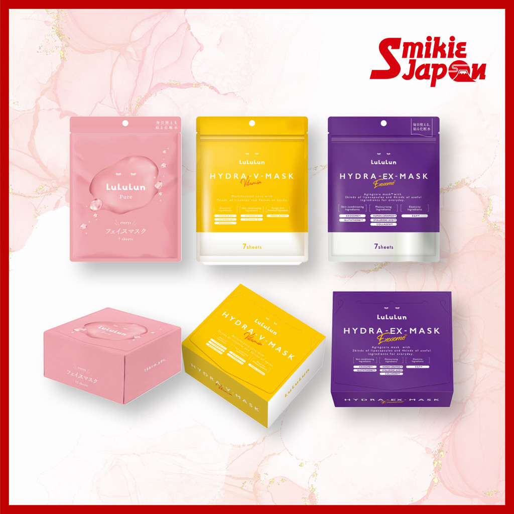 LuLuLun Face Mask Pure / Hydra EX / Hydra V (7pcs / 28pcs / 32pcs Packs) Direct From Japan ...