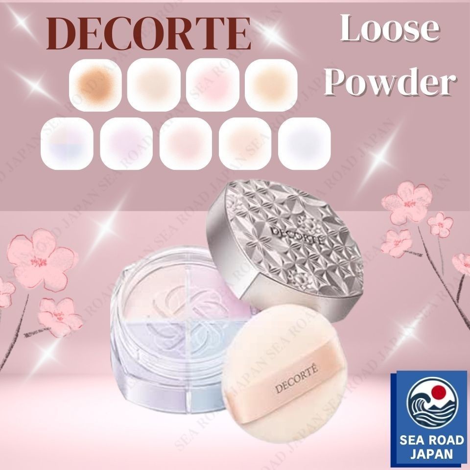 DECORTE Loose Powder 9 Colors Base makeup Face Powder /Puff [100% ...
