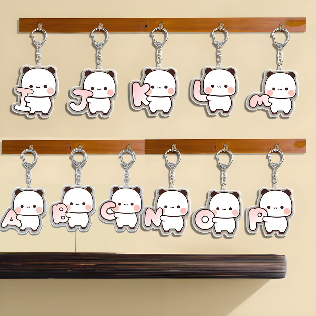 Bubu Dudu English Letter Keychain CuteYier Key Pendant DIY Best Wishes ...