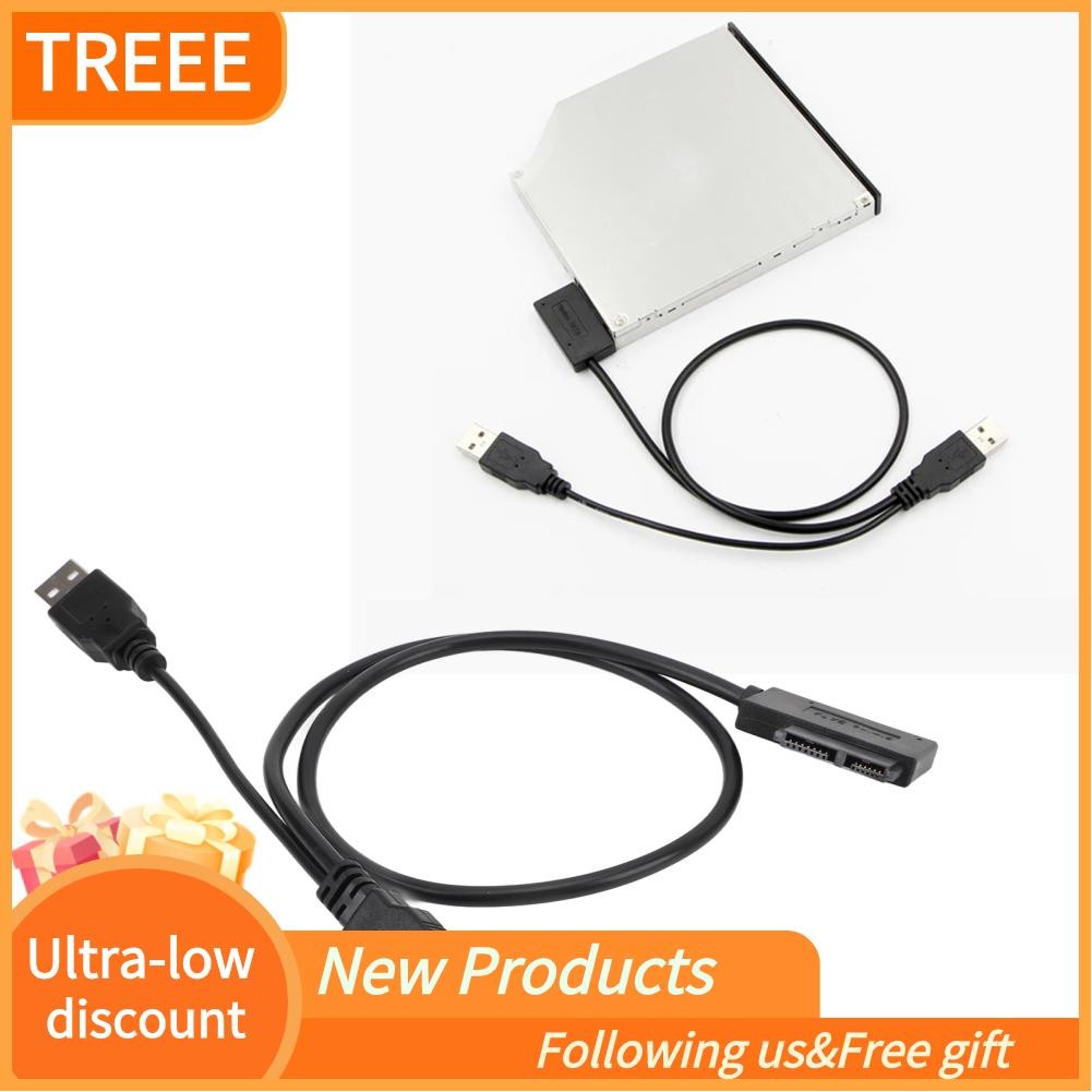 Treee USB To 13Pin Slimline SATA Adapter Cable Dual 2.0 Slim ...