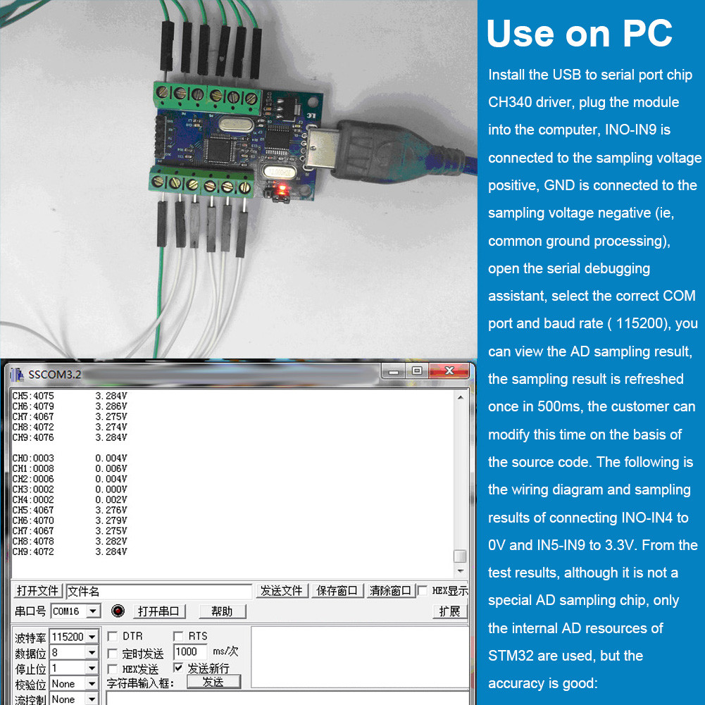 Eleganthome Lazmin USB Data Acquisition ADC Module Interface 10 Channel ... Eleganthome Lazmin USB Data Acquisition ADC Module Interface 10 Channel ...