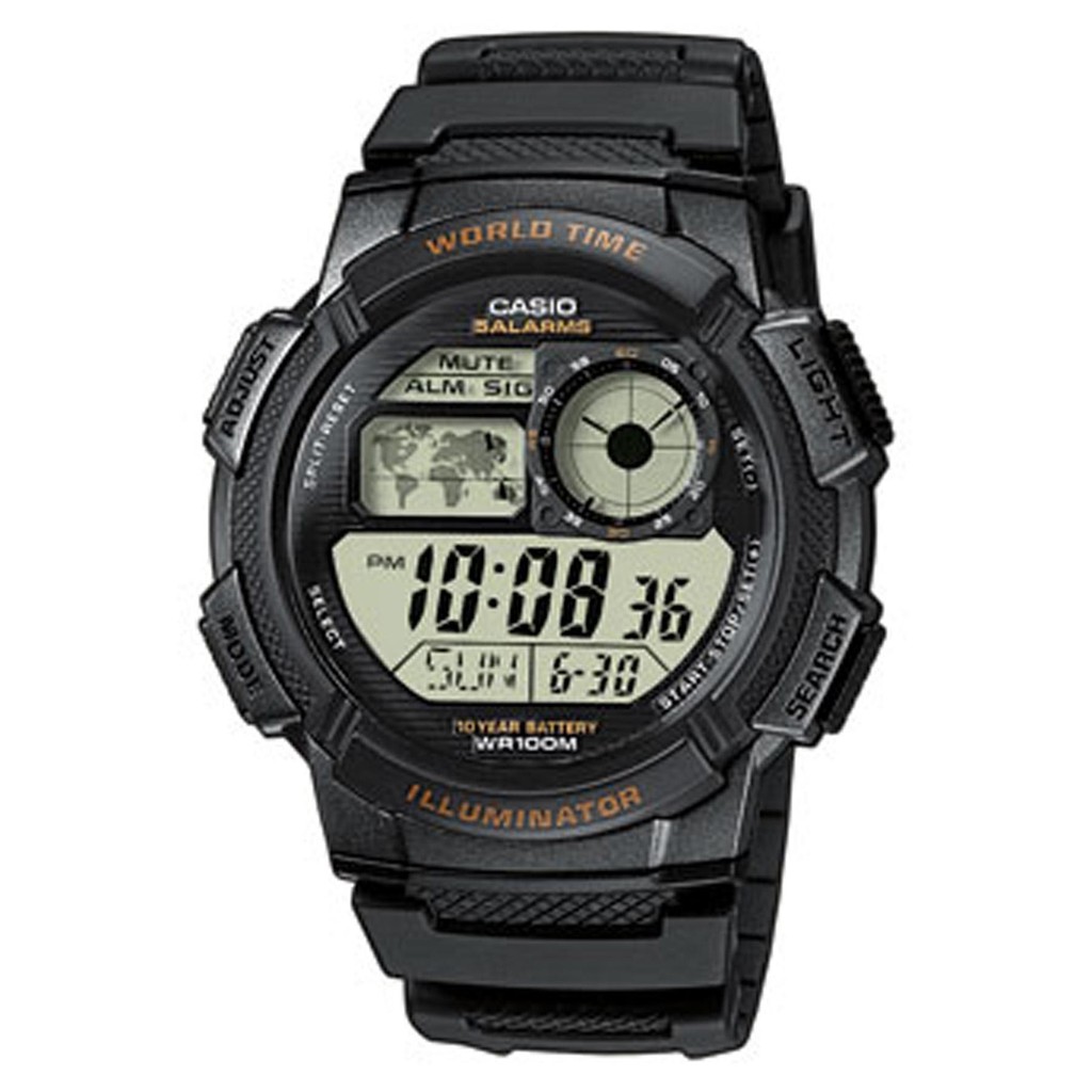 Casio Aircraft Watch AE1000 Digital Men's Resin Strap Watch AE-1000W-1A | Shopee Philippines