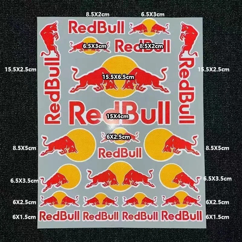 Motorcycle Red Bull Sticker Logo Car Motorcycle Body Fuel Tank Helmet ...