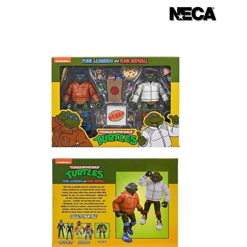 Authentic NECA 54500 Ninja Turtles Punk Leonardo Raphael Set 7-inch ...