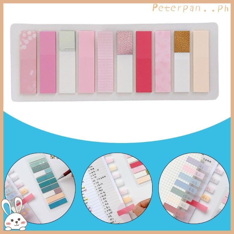 PP 200Pcs 10 Color Index Tabs Sticky Label Waterproof Index Labels ...