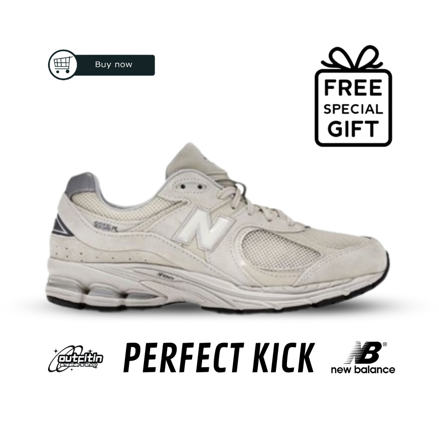 Sepatu Sneakers Pria New Balance 2002r Light Bone Shoes | Shopee ...