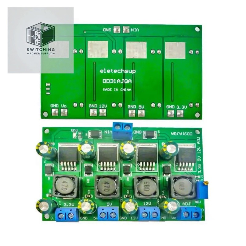 3A 4 Channels Multiple Switching Power Supply Module 3.3V 5V 12V ...