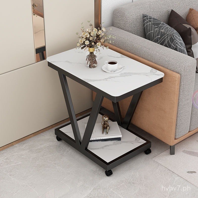 Light Luxury Living Room Movable Small Tea Table-Side Cabinet Mini with ...