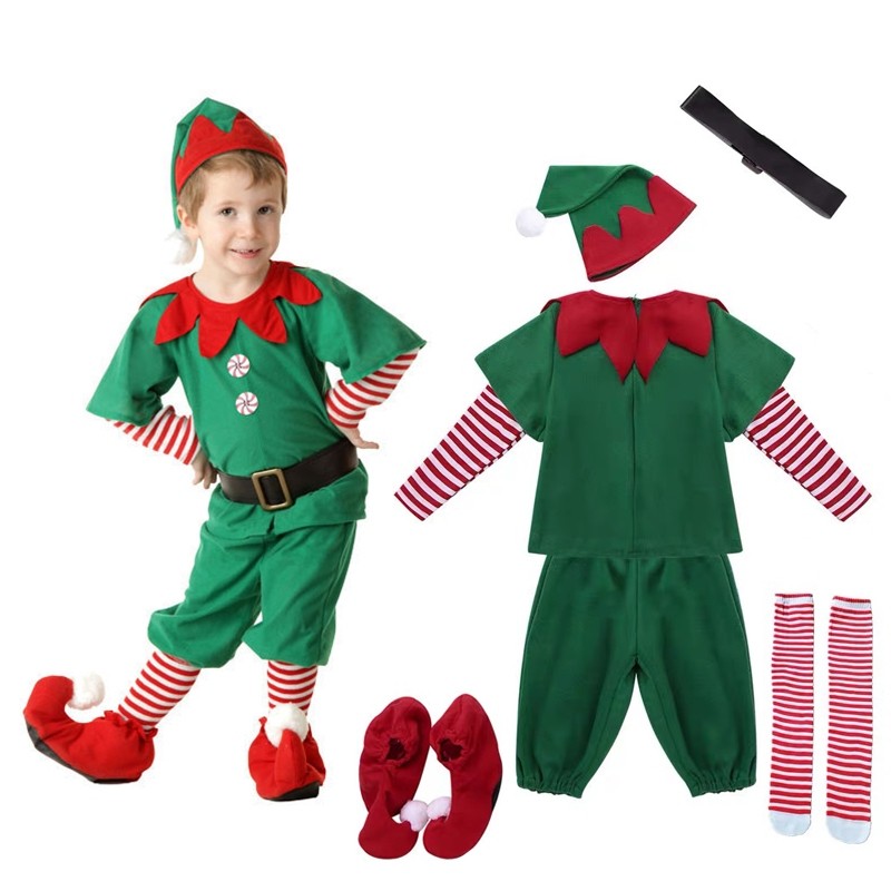 Pinpoo Boys and Girls Santa Costume Outfit Xmas Clothes Kids Cosplay ...