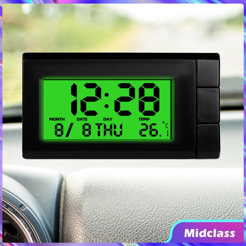 3 In1 Car Automobile Digital Clock Mini Thermometer Auto Watch LED ...