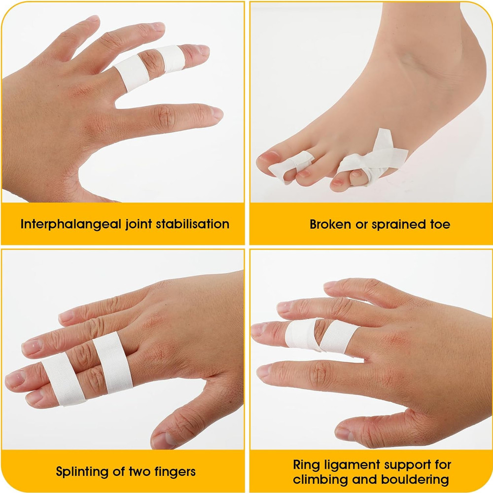 1/2 Rolls White Athletic Finger Tape - Foot Tape - No Sticky Residue ...