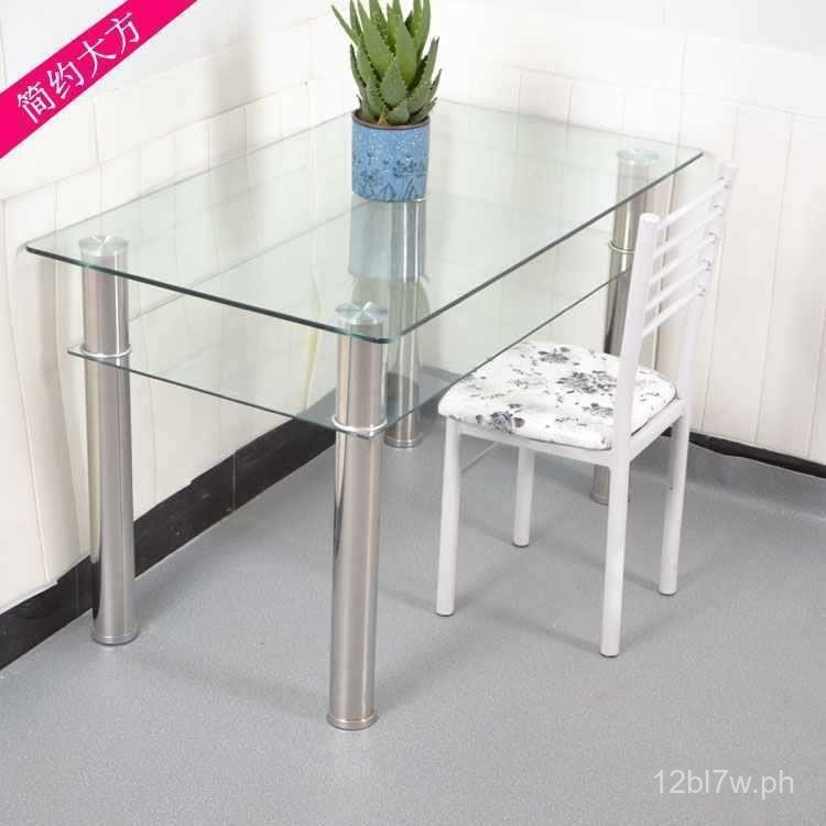 Modern Simple Tempered Glass Dining Table and Chair Economical ...