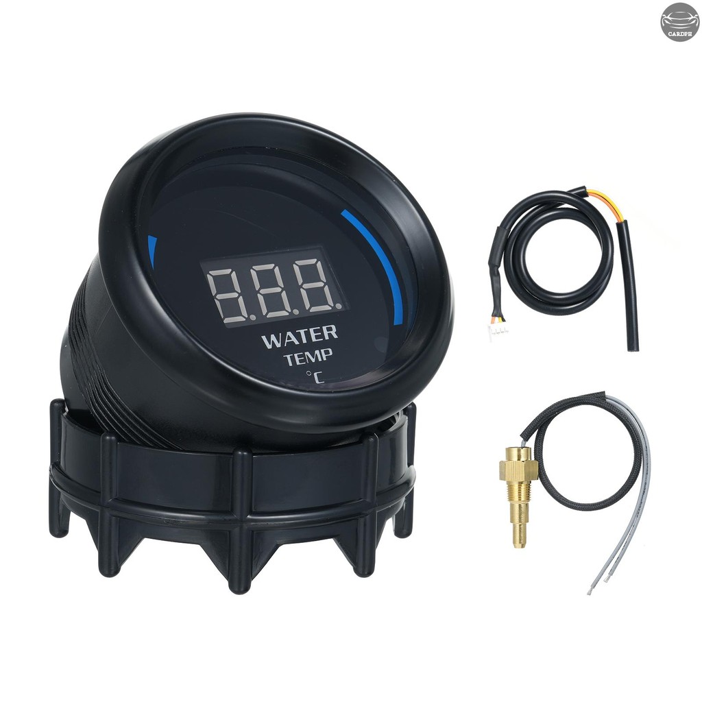 2'' Water Temperature Gauge, LED Digital Water Temperature Meter 20-120 ...