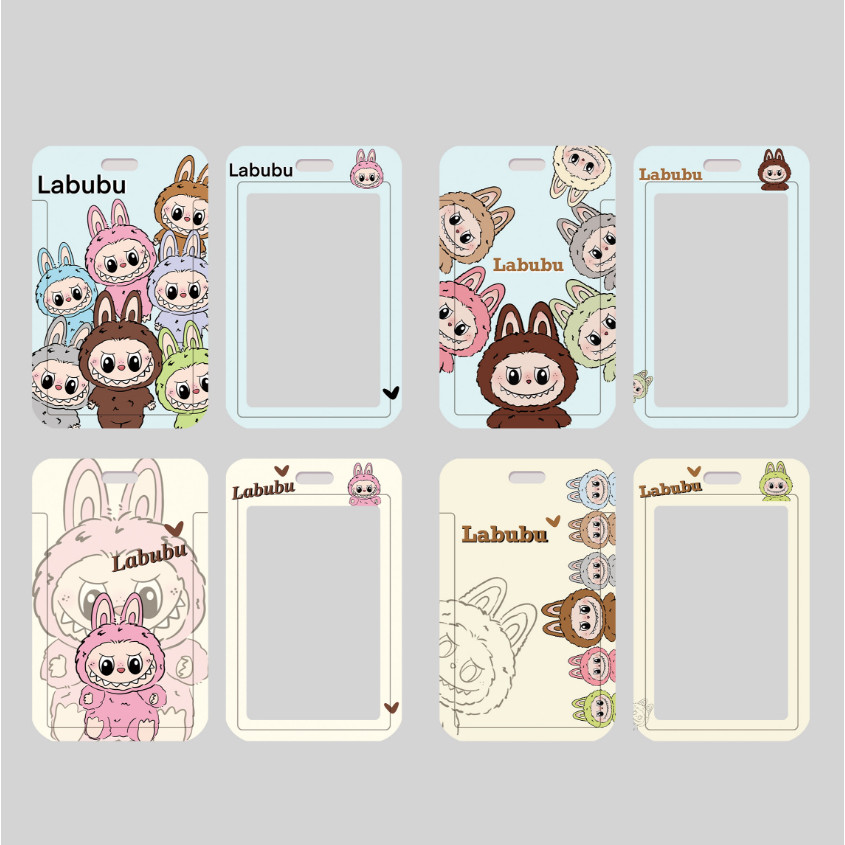 Labubu Cute Name Tag for Campus Card Work Access Card Cover ID Badge ...