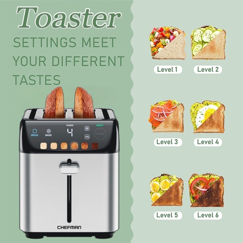 Home kitchen bread toaster 2 slice Extra-Wide Slot Toaster electric ...