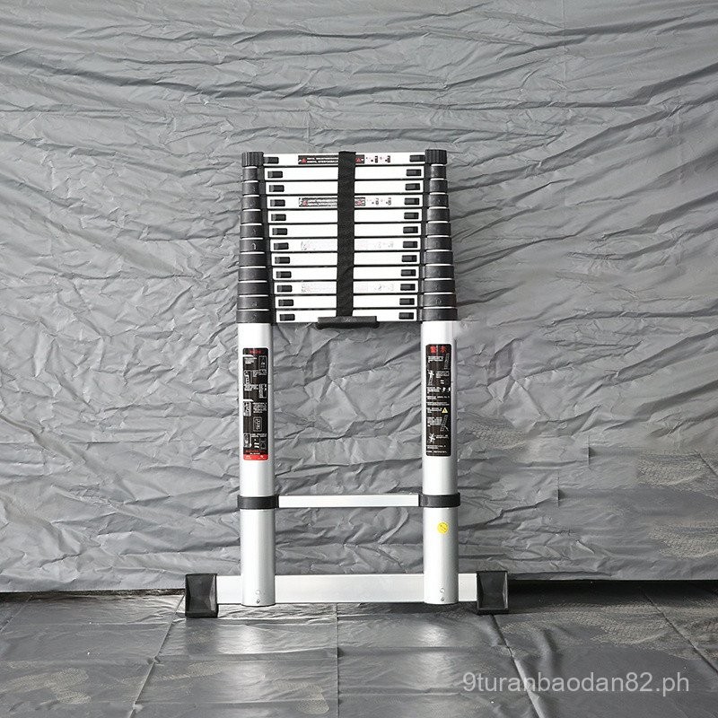 Extra Thick7M Aluminum Alloy Telescopic Ladder Household Straight ...
