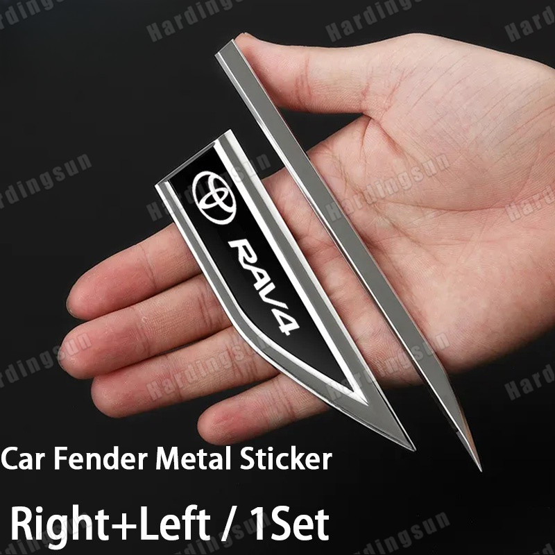 Toyota RAV4 Car Stainless Steel Car Door Fender 3D Metal Side Logo ...