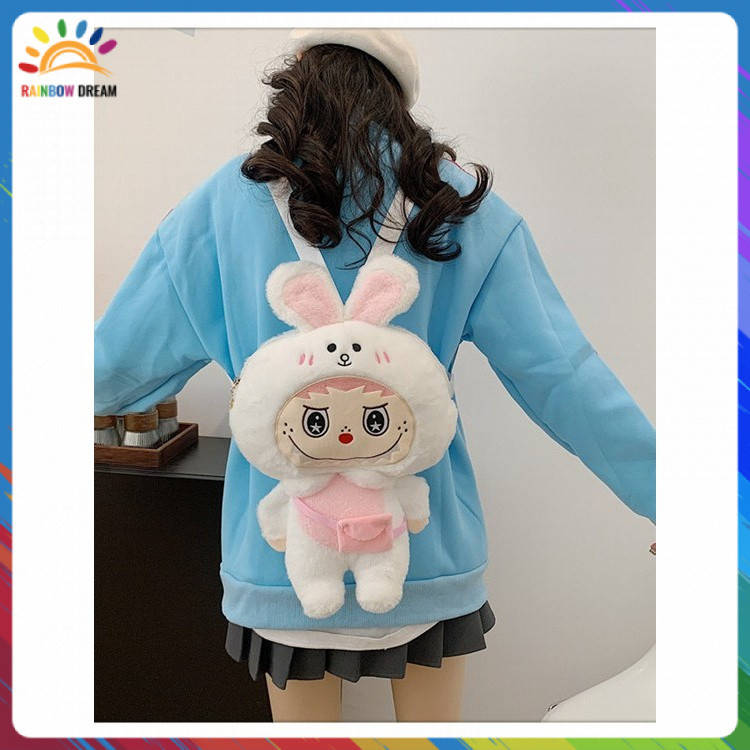 Bubble Bunny Labubu Plush Cartoon Backpack labubu Bag Girl Gift ...