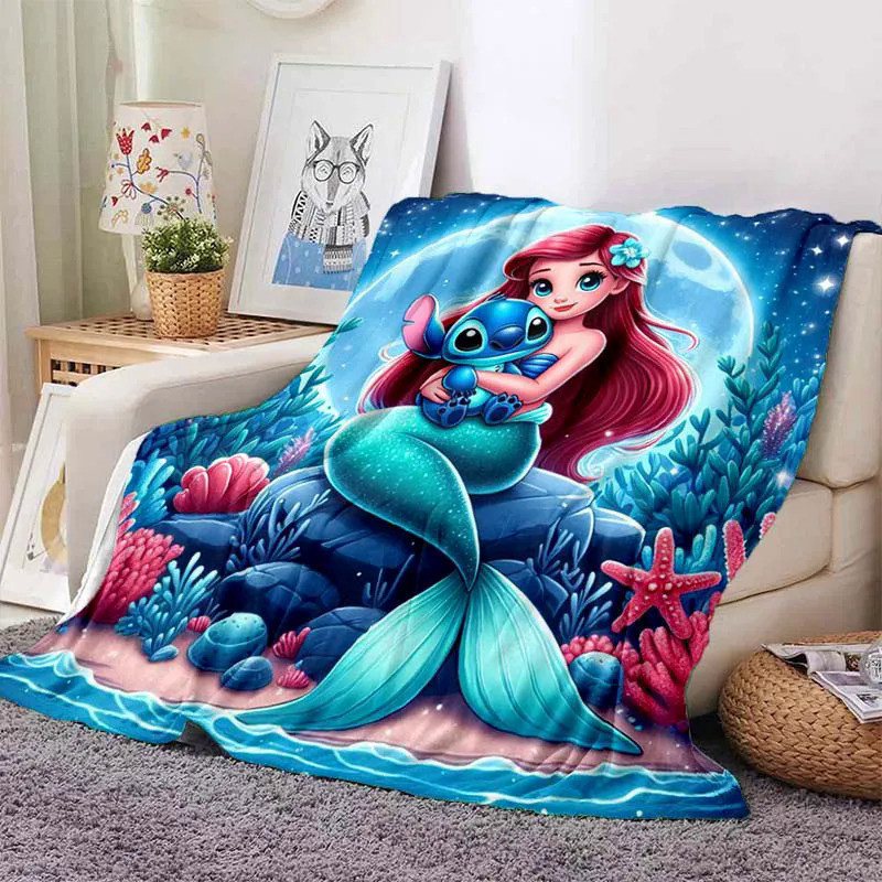 Cartoon Aisha Princess White Snow Mermaid Princess Blanket Cute Mermaid ...