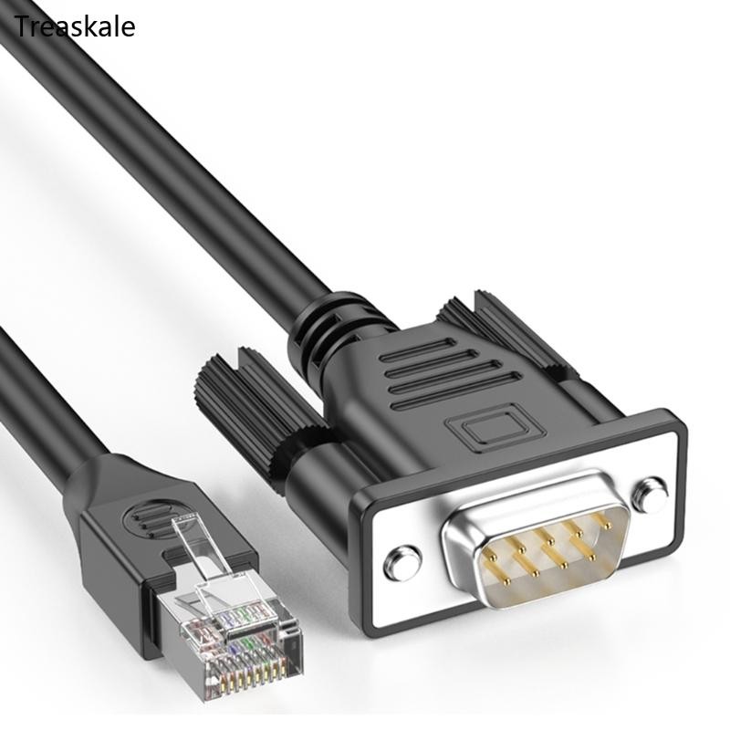 TREA 50cm to 300cm RJ45 to DB9 Serial Port Adapter Cord 8P8C Male to ...